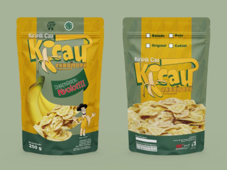 35 Ide/ Contoh Desain Kemasan Keripik Pisang