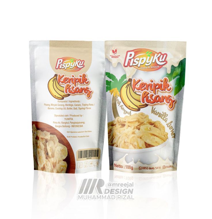 35 Ide/ Contoh Desain Kemasan Keripik Pisang